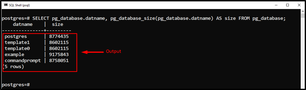 How To Get Database Size And Table Size In PostgreSQL N N N N 